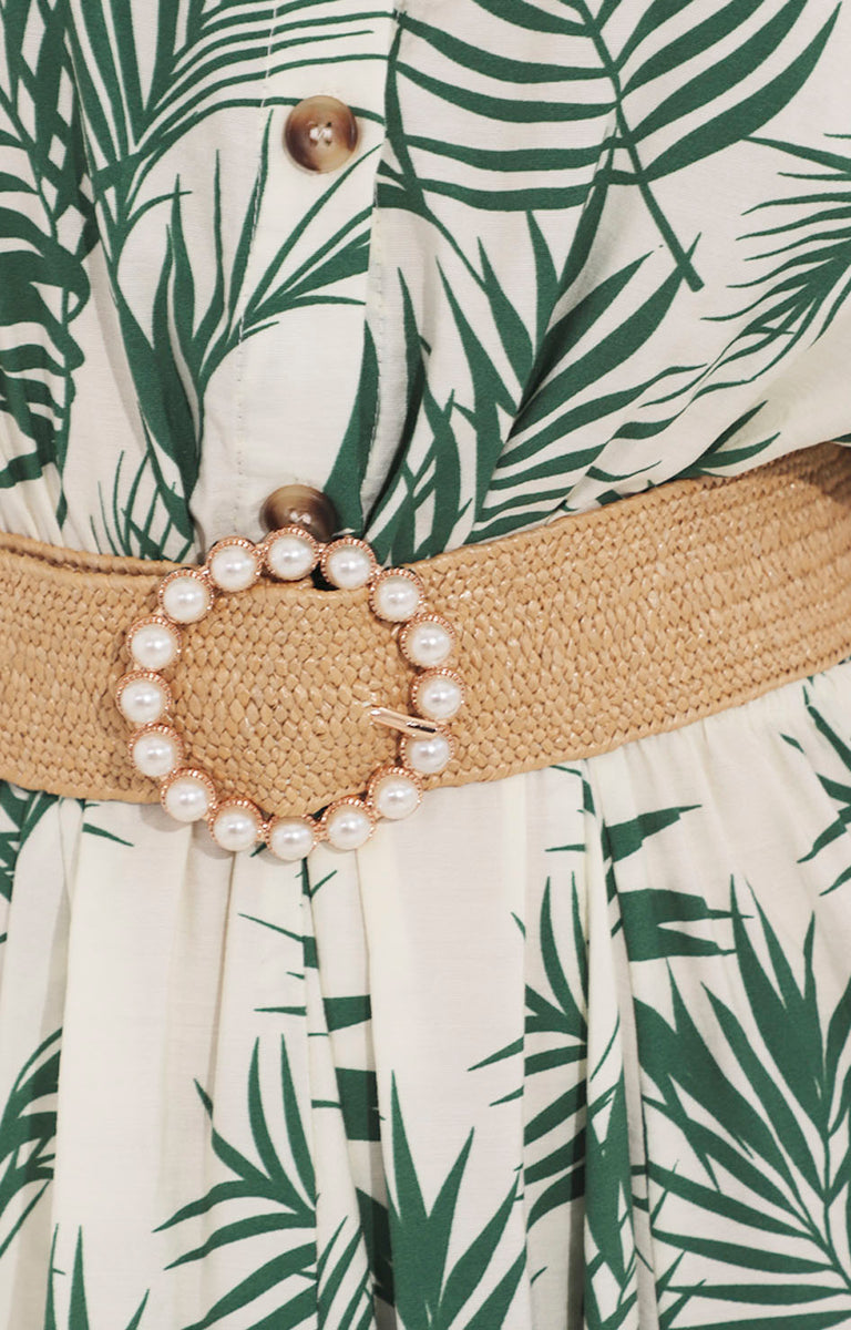 Cinturón beige de fibra natural | Boutiquemirel - ropa para mujer