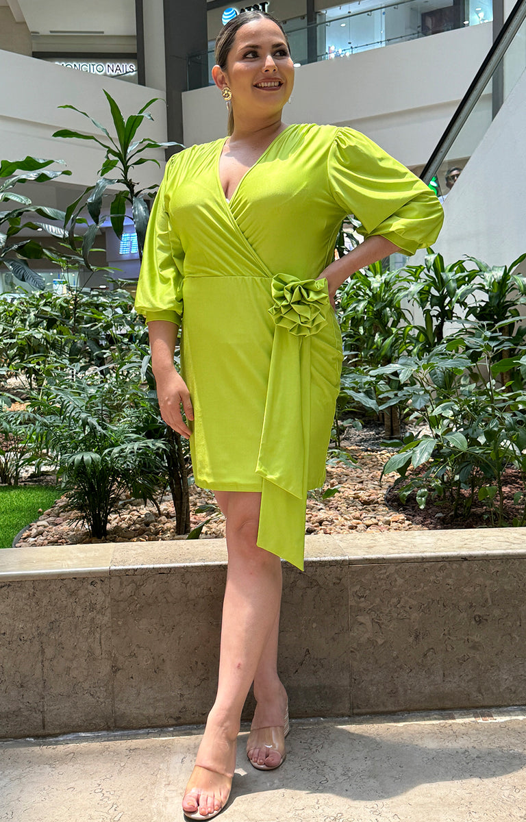 Vestido verde limón | Boutiquemirel - ropa para mujer